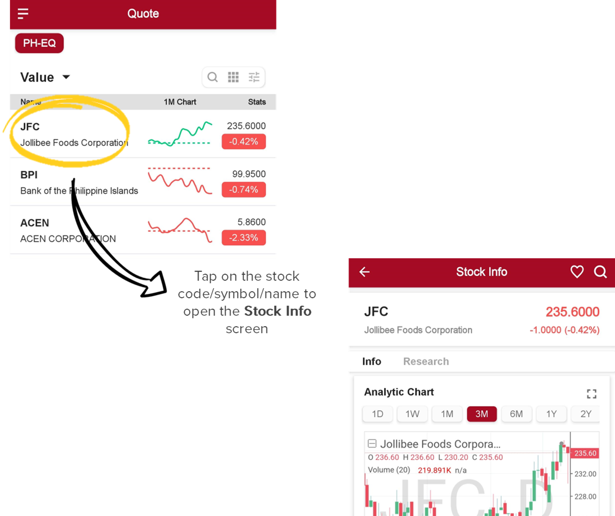 How do I navigate the Stock Info screen on the New BPI Trade App? – BPI ...