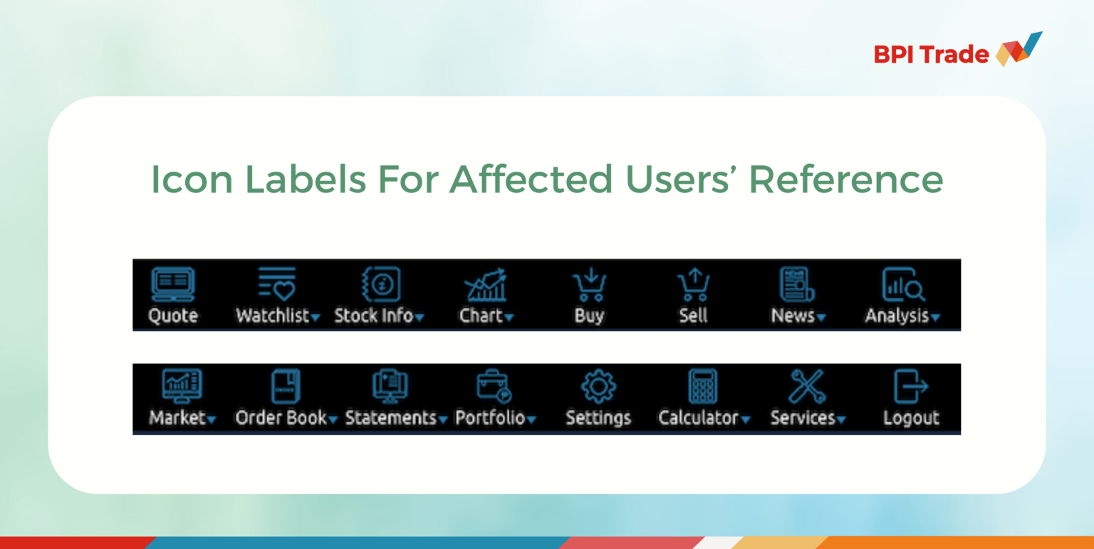 Advisory: Missing Labels on Icons – BPI Trade